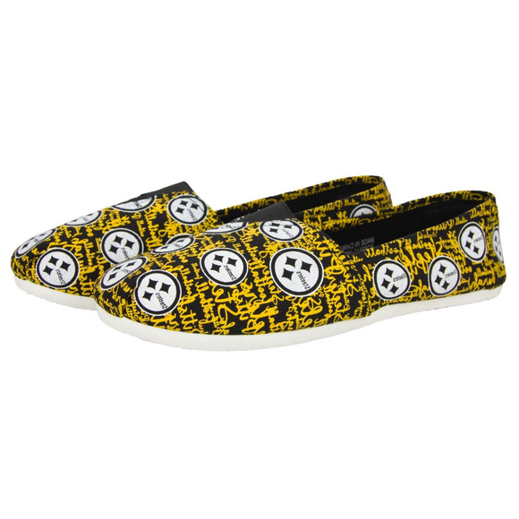 Shoes | Pittsburgh Steelers Nfl Womens Canvas Script Shoes | Poshmark